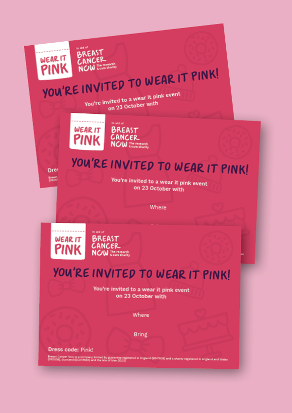 Downloadable resources for your Wear It Pink event | Breast Cancer Now